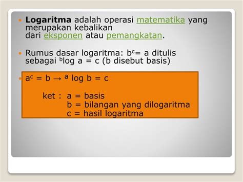Sifat Sifat Logaritma Pptx