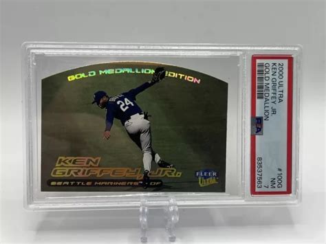 2000 Fleer Ultra Ken Griffey Jr Gold Medallion Edition 100g Psa 7