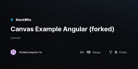 Canvas Example Angular Forked Stackblitz