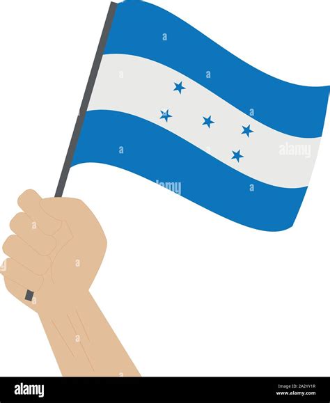 Mapa De La Bandera De La Bandera De La Bandera De Honduras Ilustraci N