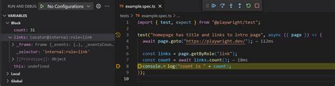 Typescript How Can I Watch The Content Of Locator Objects In The