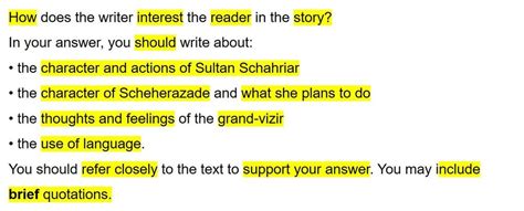 Interpreting Exam Questions Quiz