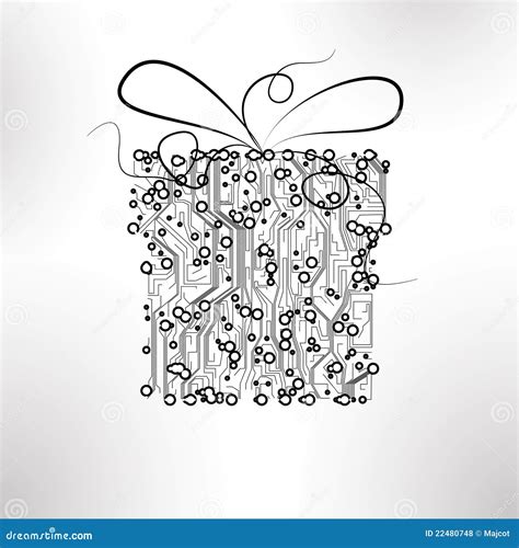 Fondo Del Vector De La Tarjeta De Circuitos Ilustración Del Vector