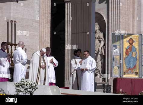 Vatican City Vatican 9 April 2023 Pope Francis Presides The Easter