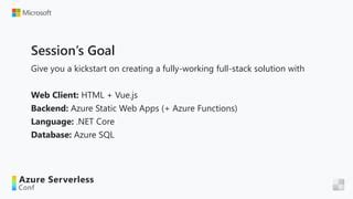 Azure Serverless Full Stack Kickstart PPT
