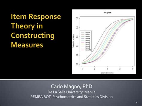 Item Response Theory In Constructing Measures Pptx