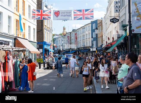 London June 2022 Portobello Market In Notting Hill West London A