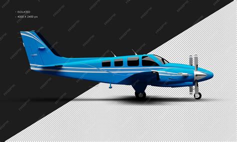 Premium Psd Isolated Realistic Shiny Blue Twin Propeller Dual Engine