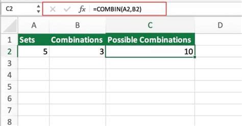Excel Combin Function Sheet Leveller