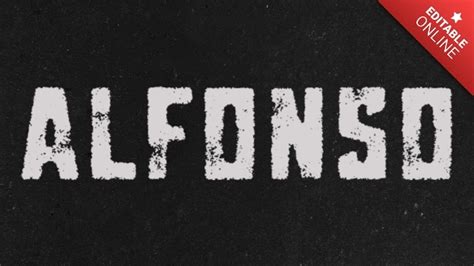 Alfonso Grunge Font Text Effect Generator