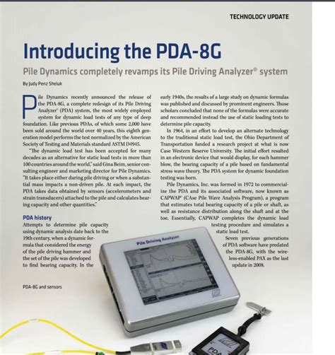 Introducing The Pda 8g Pile Dynamics