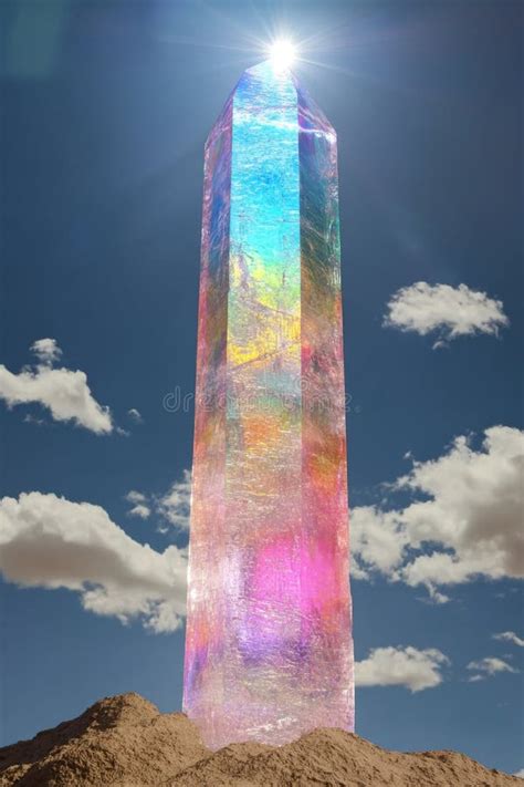 Light Dispersing Prismatic Structures With Abstract Crystal Patterns Suited For Futuristic