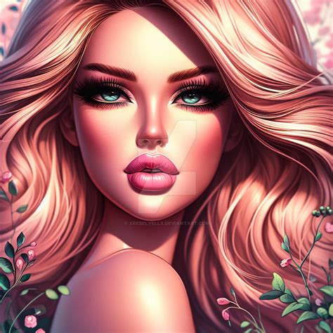 Model With Big Lips Digital Illustration By Xrebelyellx On Deviantart