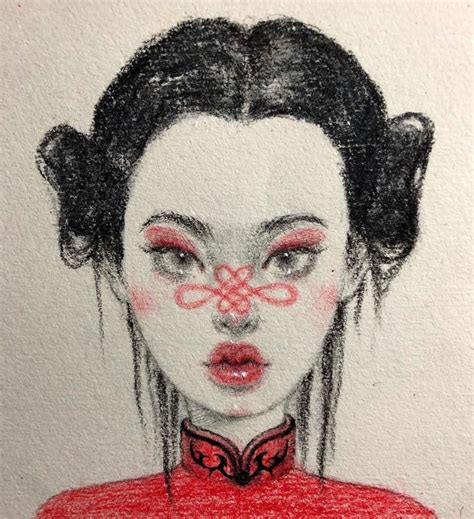 Mengqi梦琪🦋 On Instagram 新春快乐 ️” Hippie Art Cartoon Art Grunge Art