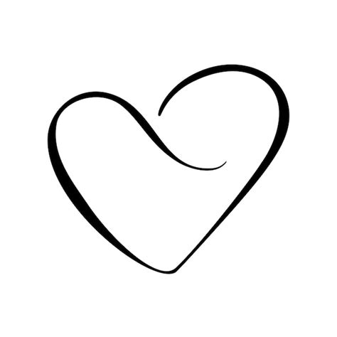 Premium Vector Vector Black Heart Sign Icon White Background