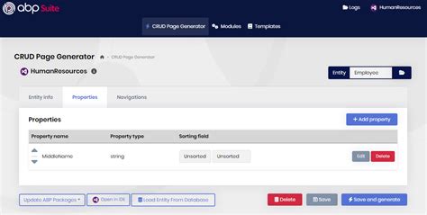 Abp Suite Crud Generator Startindex 1 Must Be A Non Negative