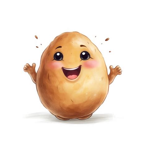 Premium Ai Image A Happy Potato Cartoon Character Mascot
