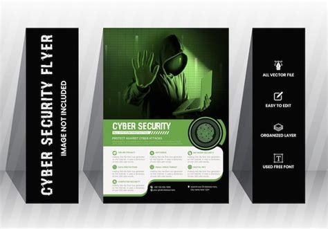 Premium Vector Cyber Security Flyer Design
