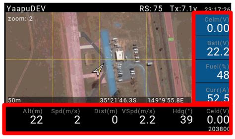 how to display discovered telemetry sensors yaapu horusmappingwidget