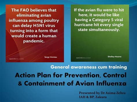 Action Plan Avian Influenza Ppt