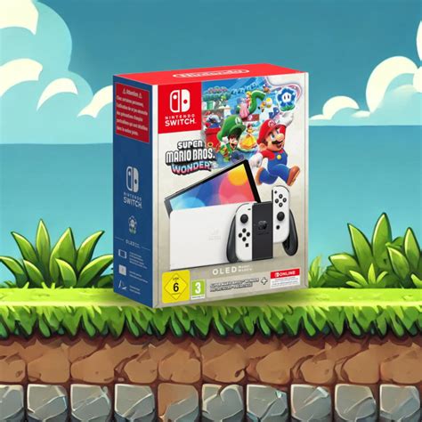 Nintendo Switch Oled Super Mario Bros Wonder Bundle Hot Comps