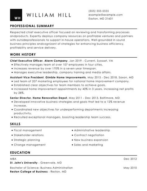 Best Ceo Resume Examples To Use In 2024