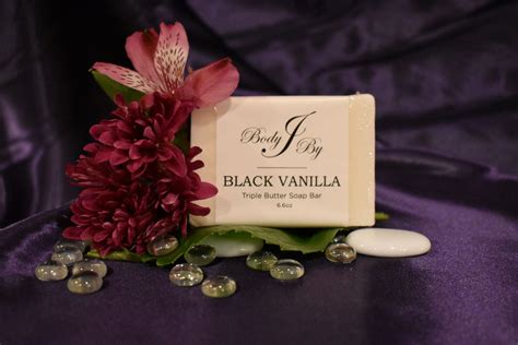 Black Vanilla Triple Butter Soap Bar Body By J