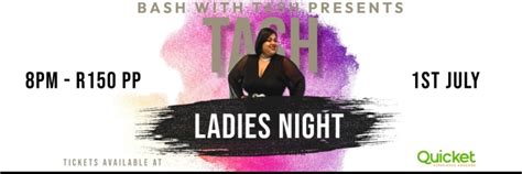Book Tickets For Bash With Tash Ladies Night