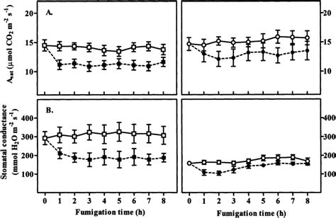 Impacts Of O 3 Exposure On A The Light Saturated Rate Of Co 2