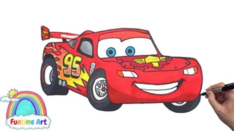 How To Draw Lightning McQueen Step By Step Funtime Art YouTube How To Draw Lightning