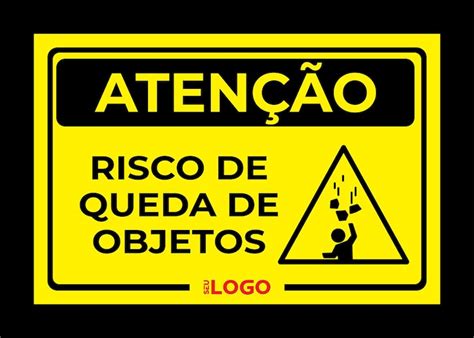 Premium Vector Caution Sign Risk Of Falling Objects