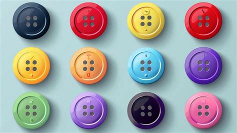 Premium Vector A Row Of Buttons With One That Says Quot Button Quot