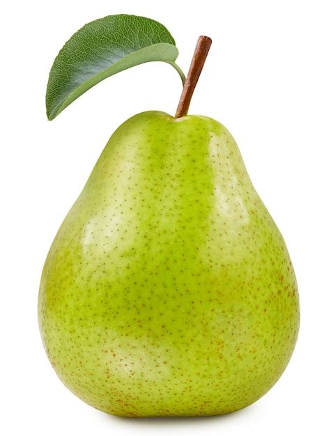 Premium Photo Fresh Pear And Half Pear Isolated On White Background