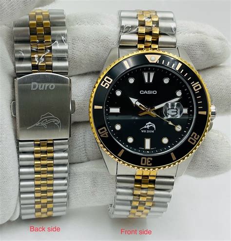 Casio Mdv106g 1avcf Duro Mens Silvergold Jubilee Bracelet Ssteel