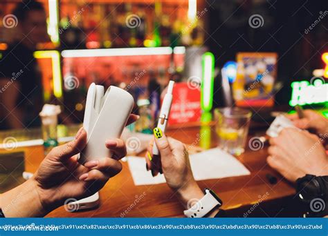 Heat Not Burn Tobacco Product Technology E Cigarette Before Smoking Stock Image Image Of