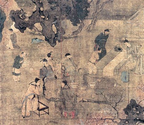 吕焕成 桃李夜宴图 云南省博物馆馆藏精品 图片