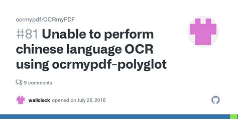 Unable To Perform Chinese Language Ocr Using Ocrmypdf Polyglot · Issue