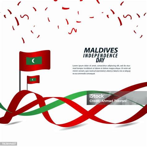 Ilustrasi Desain Template Vektor Perayaan Hari Kemerdekaan Maladewa