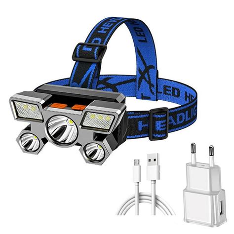 Faro Usb 5xled 1200mah Portátil Recargable Faro De Pesca Al Aire Libre