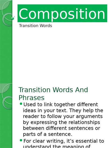 Conflict Transition Words Pdf Sentence Linguistics Syntax