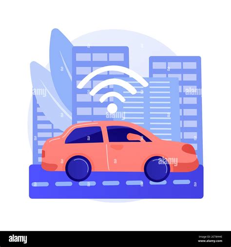 Autonomous Driving Abstract Concept Vector Illustration Stock Vector Image Art Alamy