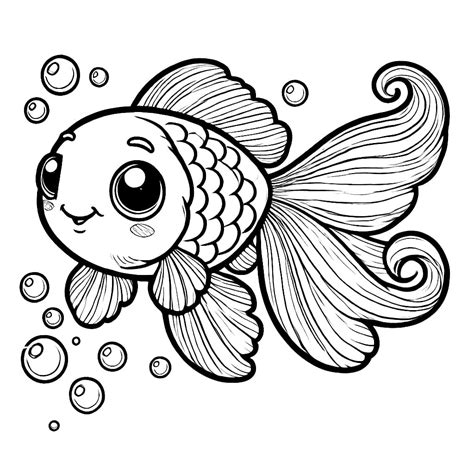 Blijde Goudvis Gratis Kleurplaat Kinderen Kleurplaat