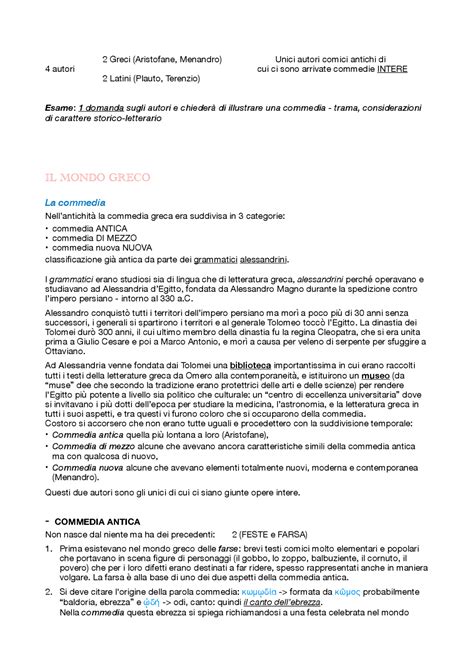 Letteratura Del Mondo Classico Il Mondo Greco Docsity