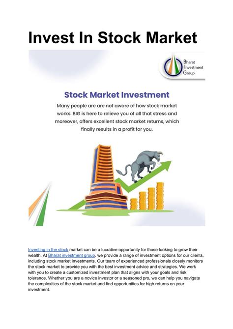 Ppt Invest In Stock Market Bharat Investment Group Powerpoint
