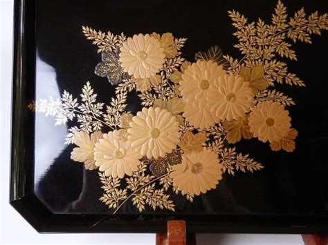 輪島塗菊花蒔絵会席膳 4 日本美術 蒔絵 日本 伝統 工芸 品