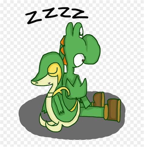 Snivy And Yoshi Sleep By Lila79 Snivy And Yoshi Sleep Yoshi Sleep