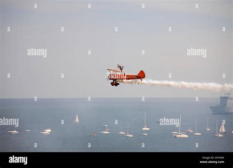 Bournemouth UK Friday 31 August 2012 Breitling Wingwalker Wing Walker