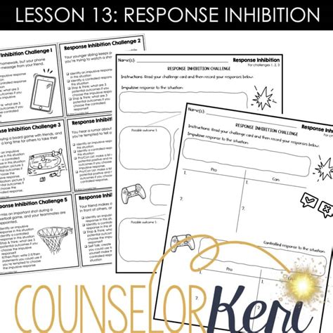 Response Inhibition Lesson Executive Functioning Classroom Counseling