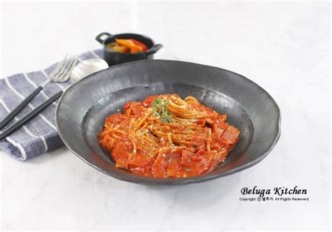 류수영 홀 토마토 파스타 만들기 베이컨 토마토스파게티 레시피 소스 토마토요리 네이버 블로그