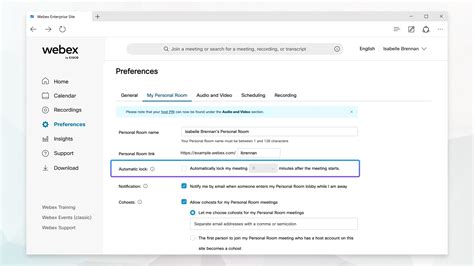 Webex Meeting Lock Or Unlock Your Personal Room
